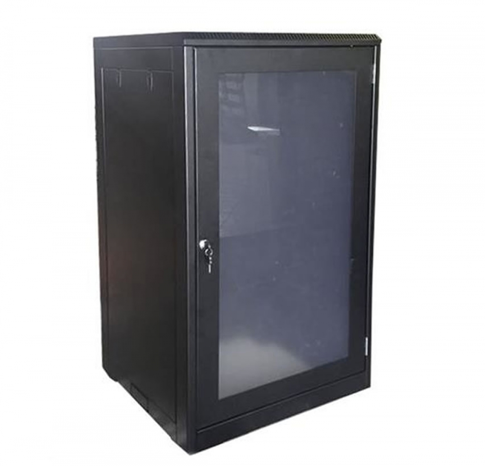 Rack Servidor Piso 16U x 475 mm, Padrão 19 Fechado Com Porta de Acrílico