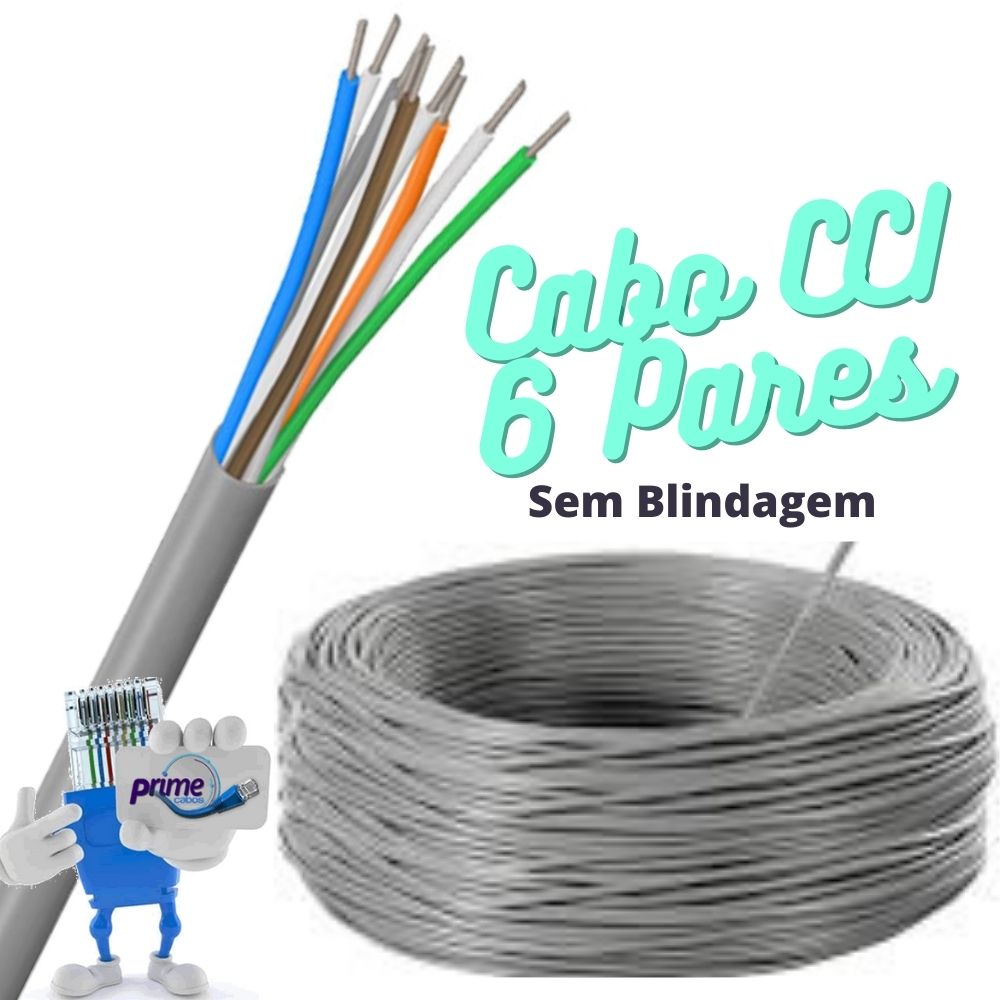 Cabo Telefônico Interno CCI 50x06 Pares