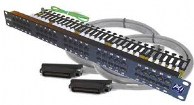 Voice Panel 50 Portas montado com Cabos Telco macho
