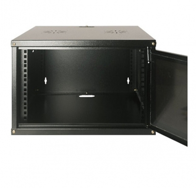 Mini Rack 5U x 350 mm Parede 19 Fechado Com Porta em Policarbonato